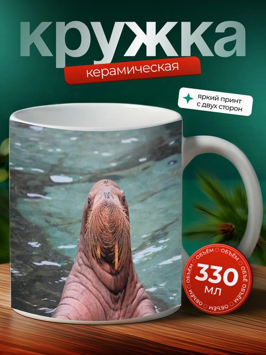 Кружка Морж животное 22,
