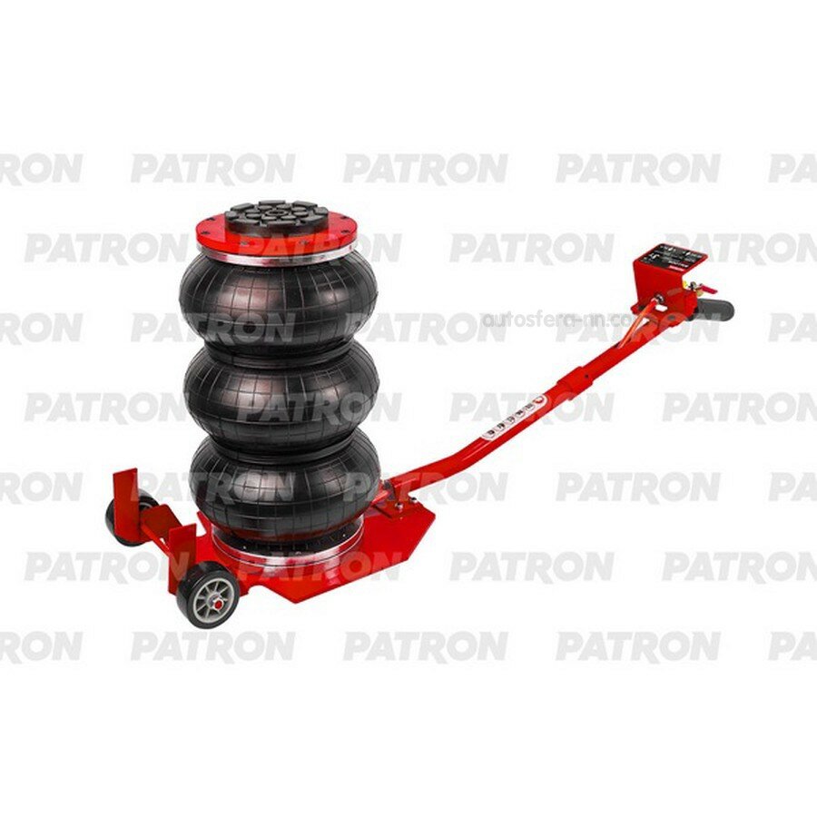 PATRON PTRA1723 Домкрат пневматический подкатной до 3 тонн, 6-12 bar, h min 145 мм, h max 400 мм, 3 подушки, 270 мм