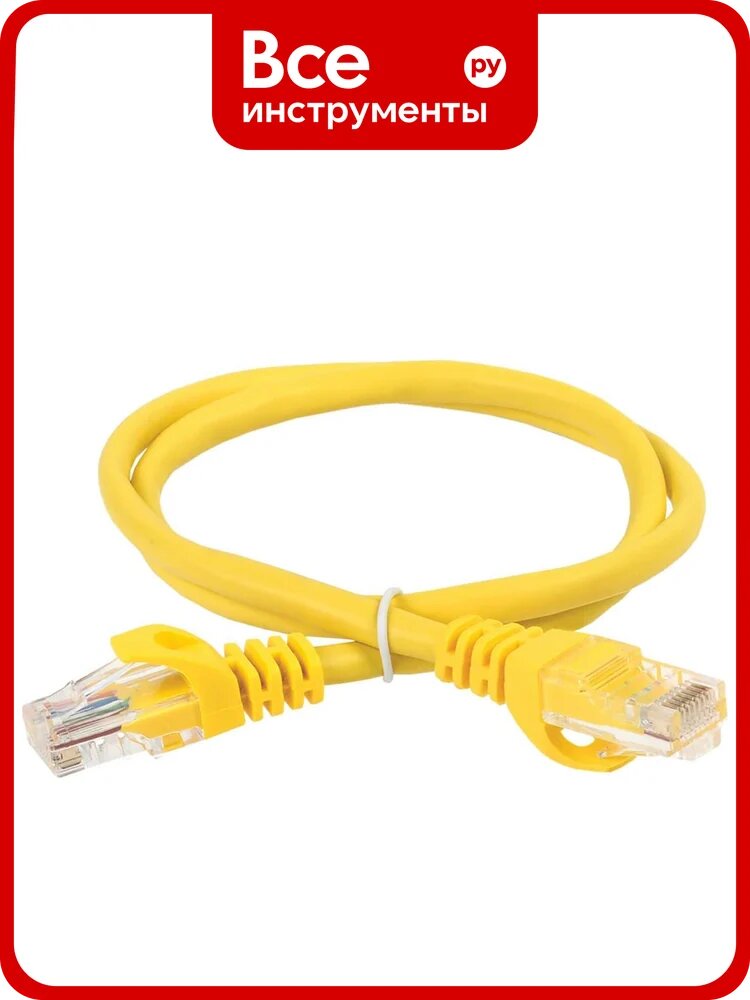 Коммутационный шнур ITK кат. 5Е UTP LSZH 3м желтый PC05-C5EUL-3M
