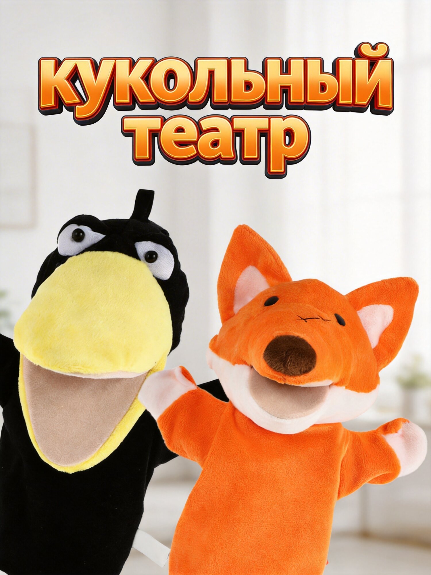 2 Шт Креативные Игрушки В Перчатках В Форме Животных Для Рассказывания Историй 18.00X15.00X13.00Cm