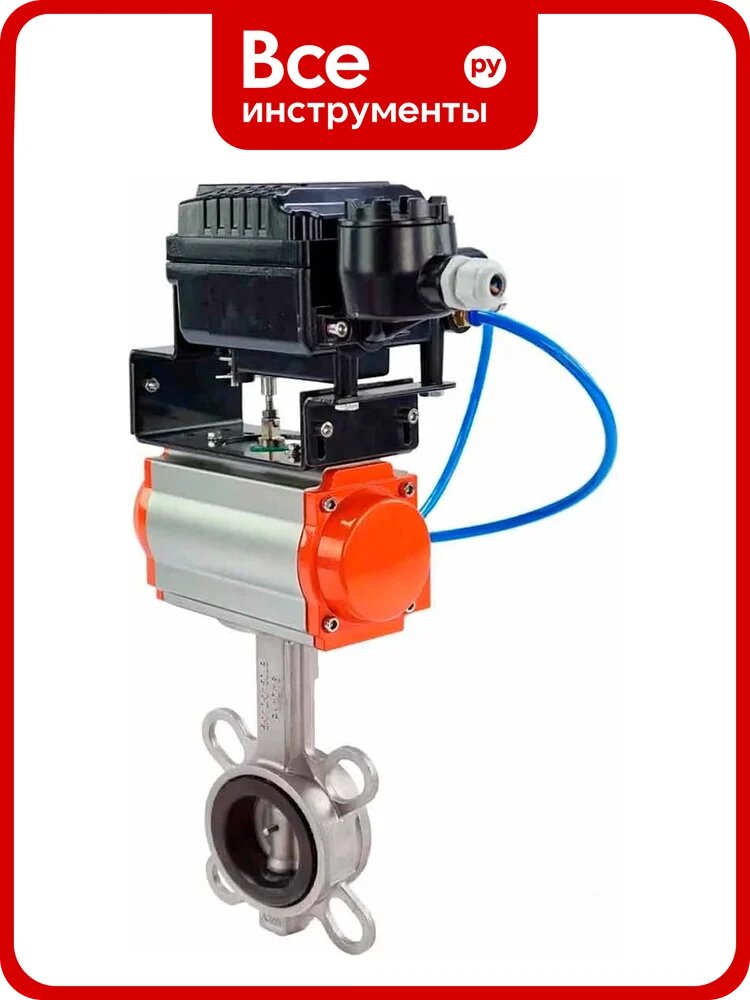 Затвор дисковый поворотный DN-ru 316L-316L-VITON Ду100 Ру16L, с пн. приводом SA-130 и позиц. EPRP1-NU-0-08 D050-93685