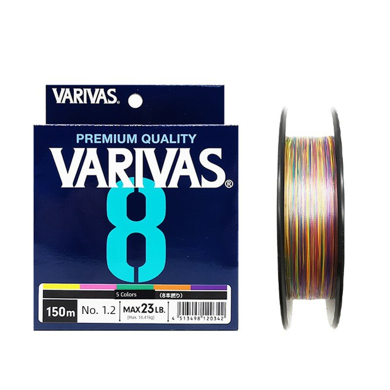 VARIVAS 22 серия ПЭ леска 0.6 мм многоцветная 150 м для ловли окуня и леща