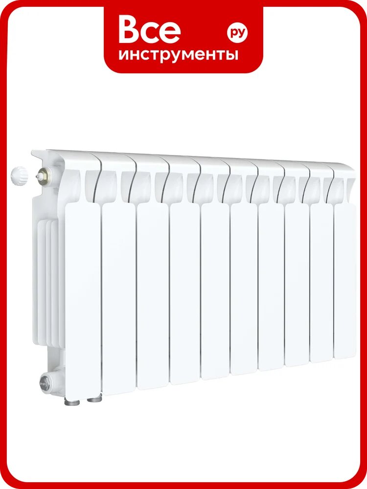 Биметаллический радиатор RIFAR MONOLIT Ventil 350 10 секц. нижн. лев. R-MN-350-10-VL