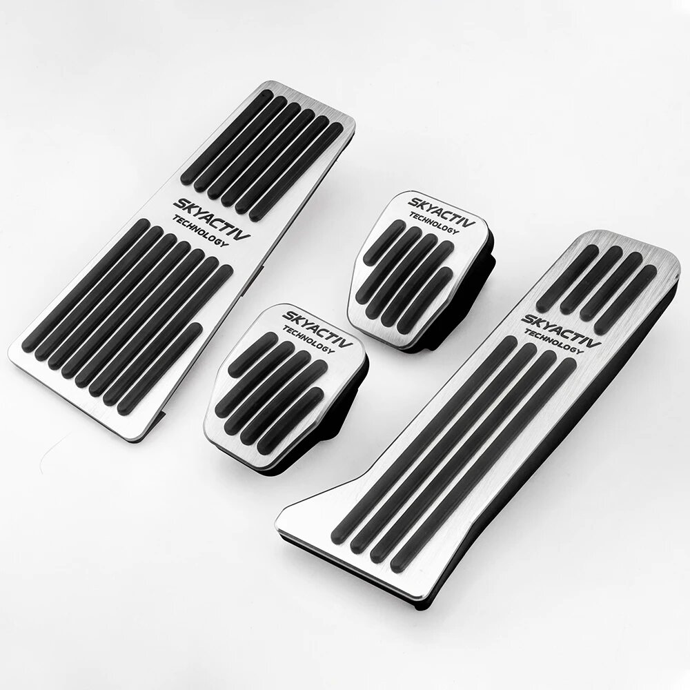 Комплект Педалей Из Алюминиевого Сплава Для Mazda 2, 6, GJ, CX-5, KE, KF, CX8, LHD MT 4pcs Silver