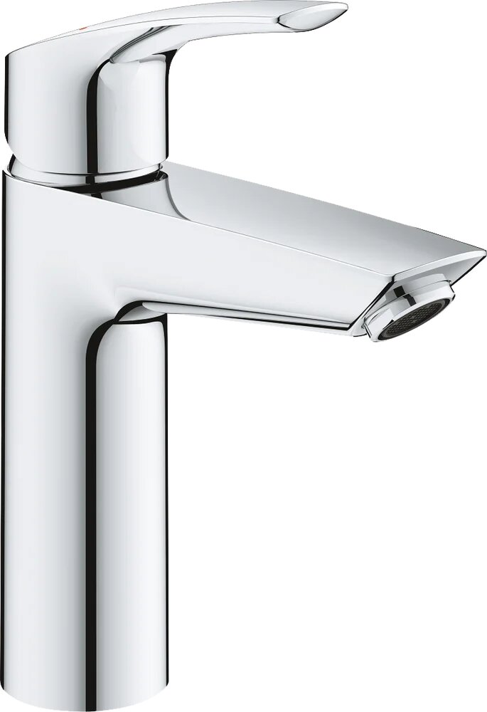 Смеситель для раковины Grohe Eurosmart 23923003 хром, глянцевый, кран для ванной в раковину, из латуни, рычажный, с керамическим картриджем, с функцией экономии расхода, с донным клапаном