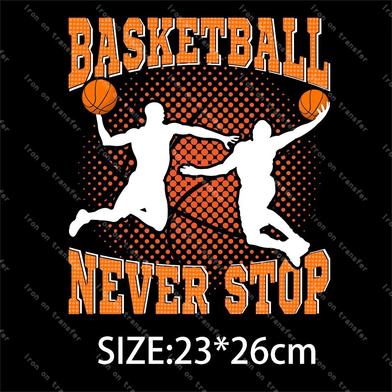 Баскетбольная нашивка "Never Stop", 23x26см, цвет FA424 (17)
