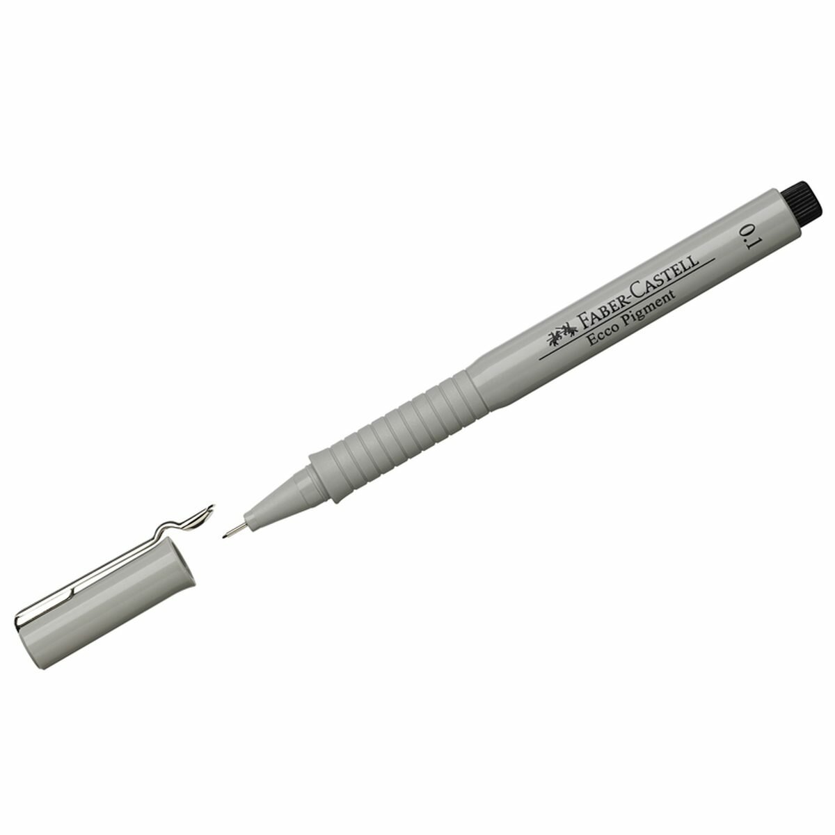 Ручка капиллярная Faber-Castell "Ecco Pigment" (0.1мм, круглая, черная) (166199), 10шт.