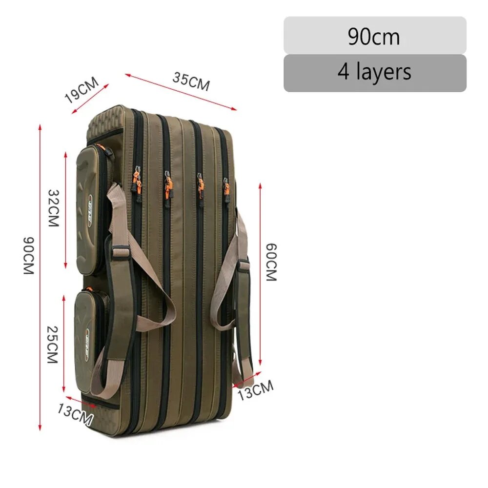 Сумка-органайзер для удочек и катушек Oxfort 80-130 см 90cm 4 Layer Green