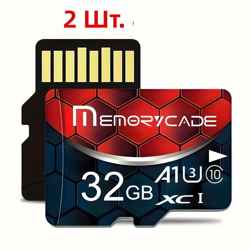Карта памяти MicroSD TF 32 ГБ, 2 шт, UHS-I, классы скорости A1, C10, U3, для смартфонов, планшетов, камер, ноутбуков, ПК, автомобильных магнитол и игровых консолей