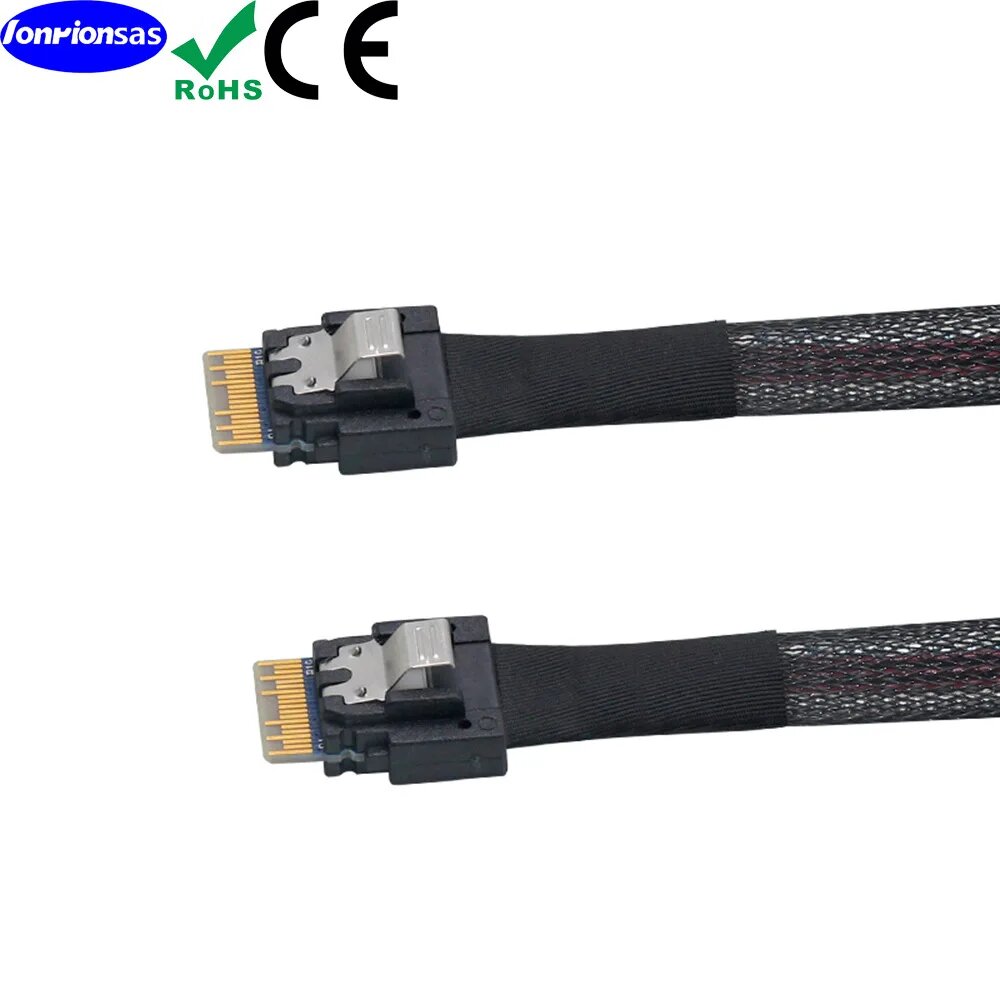 Кабель PCIe 4.0 Slimsas SFF8654 4I-4I 1м