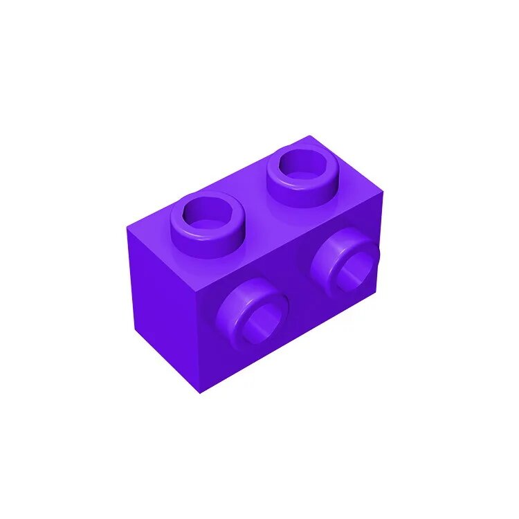 Фиолетовый LEGO кирпич 1x2 (060)