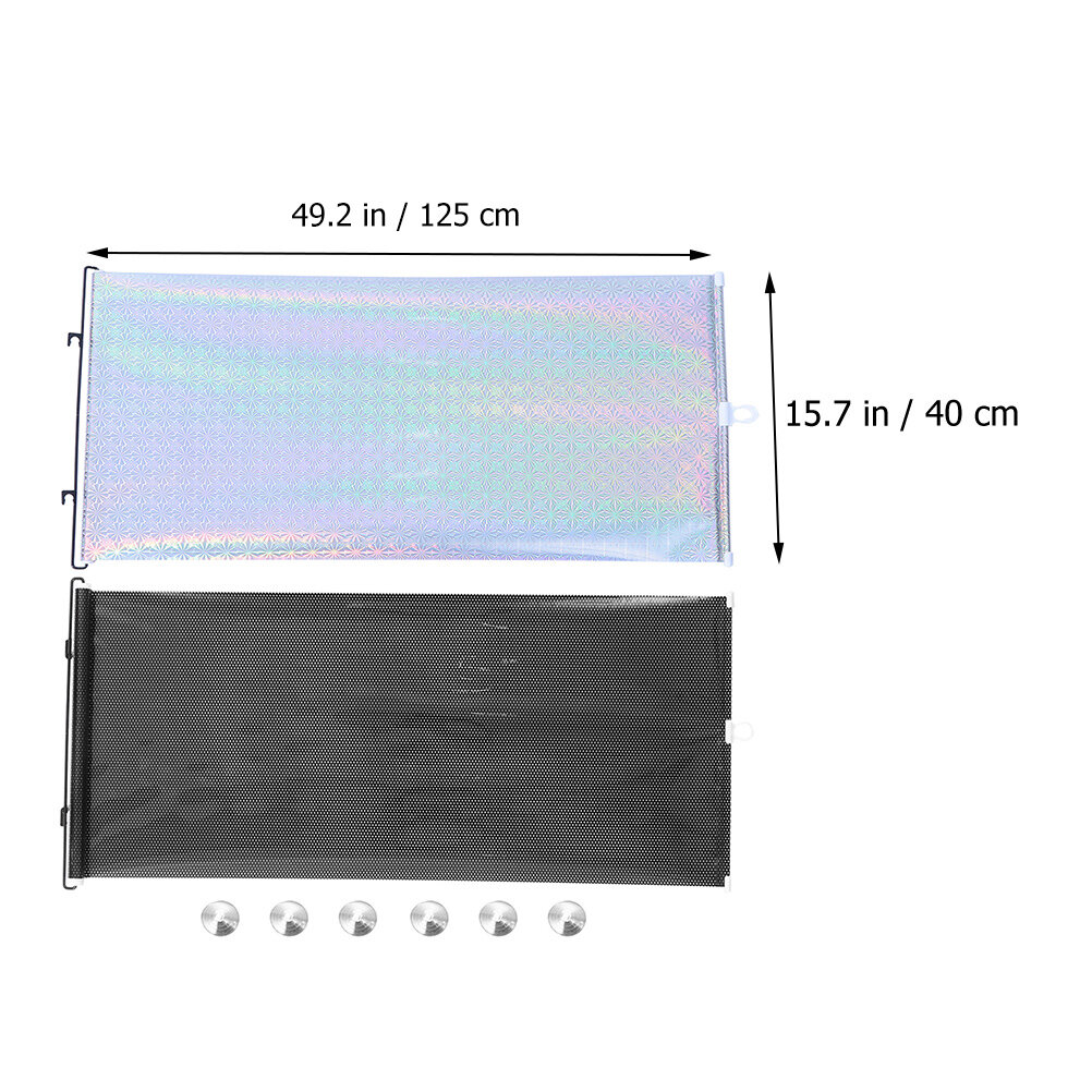 2 Шт Автошторка Раздвижная Защита Окна От Солнца Durability 125X40X2Cm
