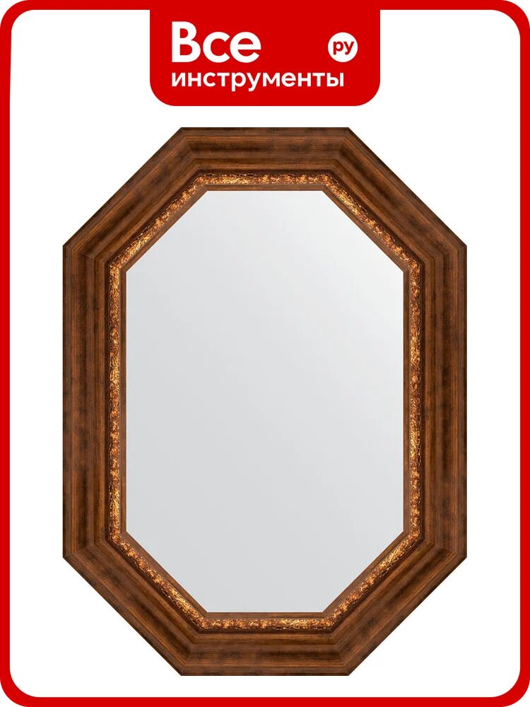 Зеркало EVOFORM в багетной раме - римская бронза 88 mm (56x76 cm) 7169
