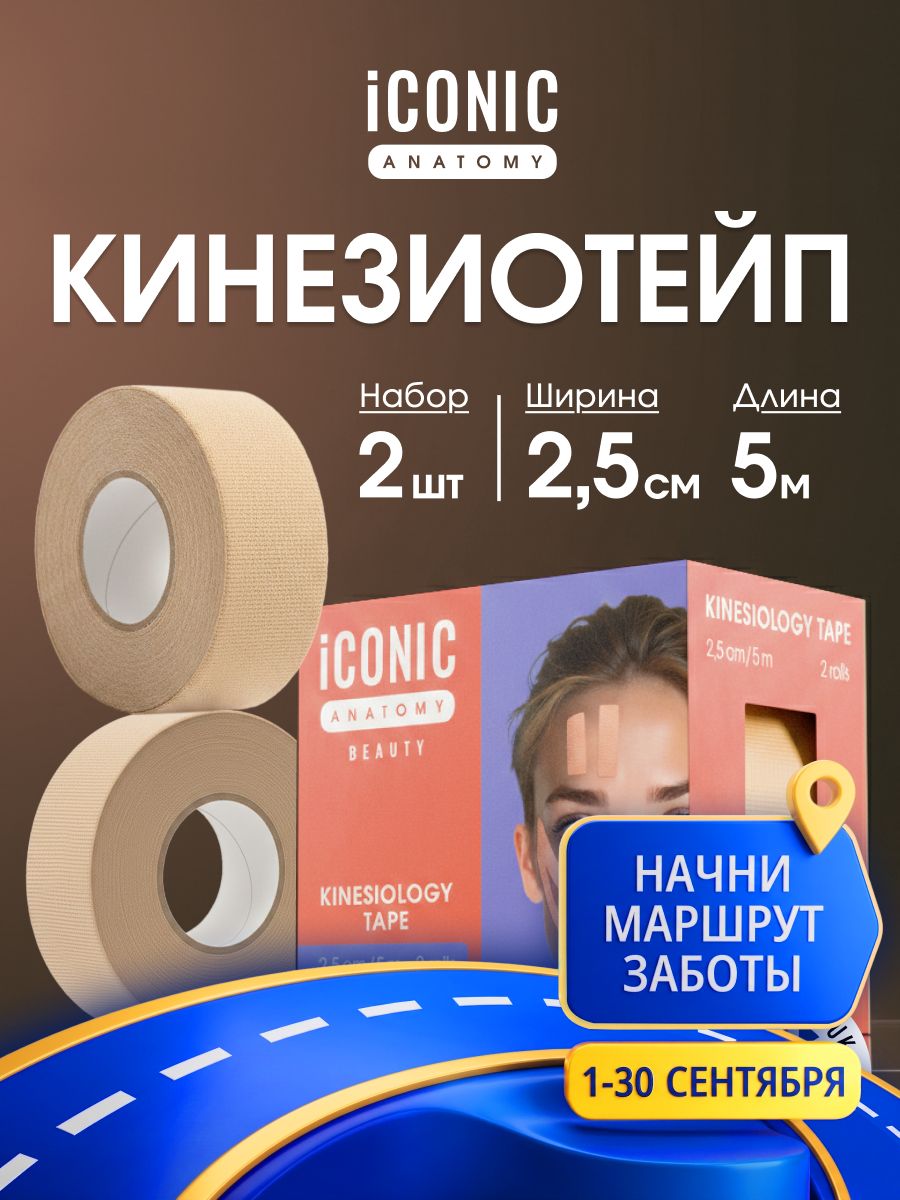 ICONIC ANATOMY Кинезиотейп 2.5см Х 500 см
