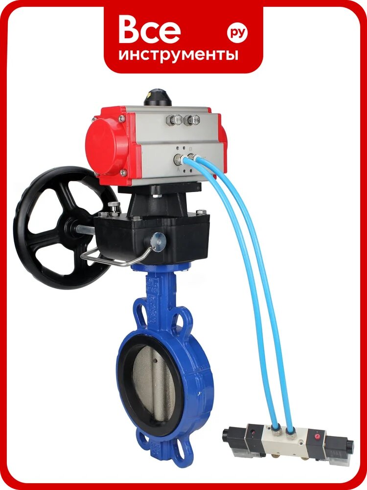 Затвор DN-ru QT450-304-EPDM-2W-Fb-ISO-H Ду65 Ру25, с пн. прив. DA-065, пн. распр. PND1-T08-220VAC, РД HDM-1 D050-97341