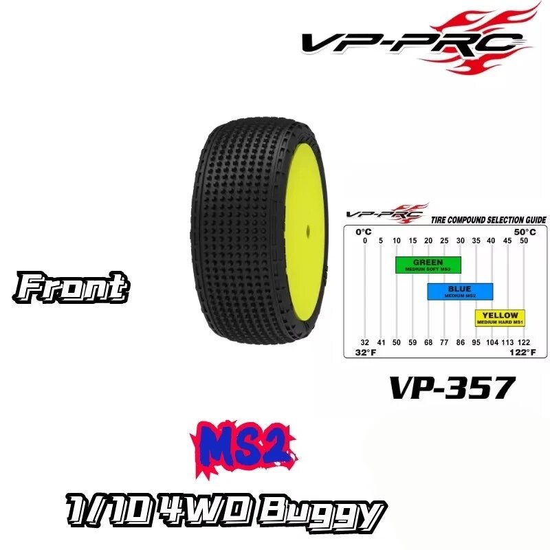 VP PRO RC 1/10 4WD Багги шины передние и задние мягкие Evo