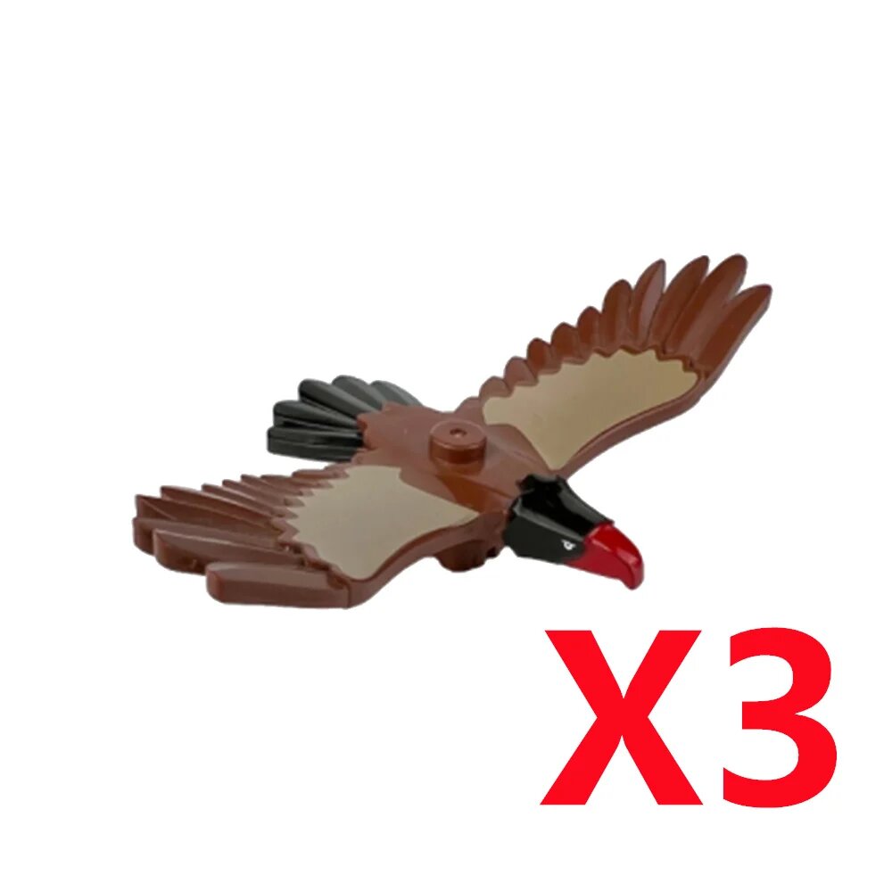 Конструктор LEGO Bird, коричневый, B9-63-2-3PCS, 3шт