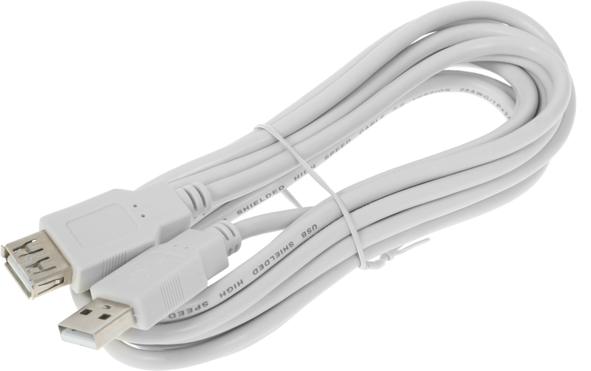 Кабель-удлинитель USB2.0 NingBo USB A(m) - USB A(f), 3м, блистер (usb2.0-am-af-3-br)