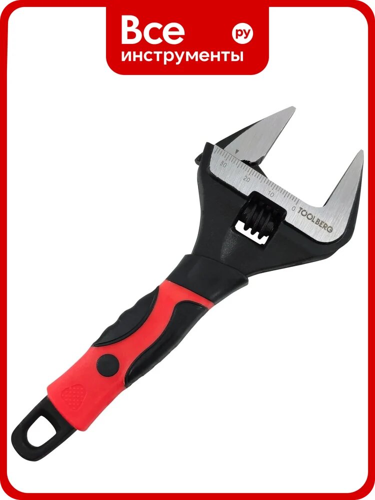 Разводной ключ Toolberg двухкомпонентная рукоятка, тонкие губки, 35 мм, 150 мм tools 3103031 ЛА-00002442