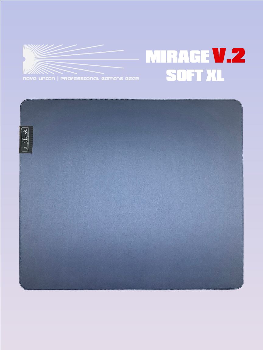 Профессиональный игровой коврик для мыши Nova Union - MIRAGE V.2 SOFT XL BLACK AQWA