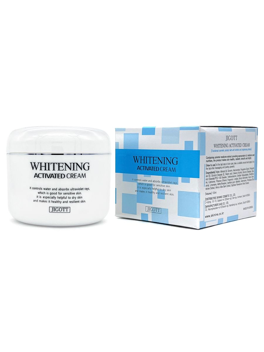 Jigott Крем для лица выравнивающий тон кожи Whitening Activated Cream, 100 мл