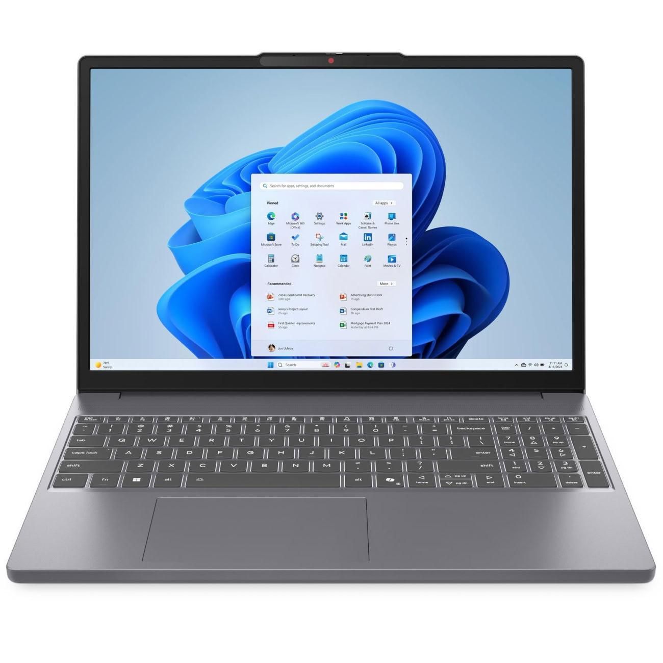 Ноутбук Lenovo IDEAPAD SLIM 3 15IRH10 15.3"/Core i5-13420H/8Гб(+ 1 слот)/512Гб/noOS/Серый(83K100VDIN)