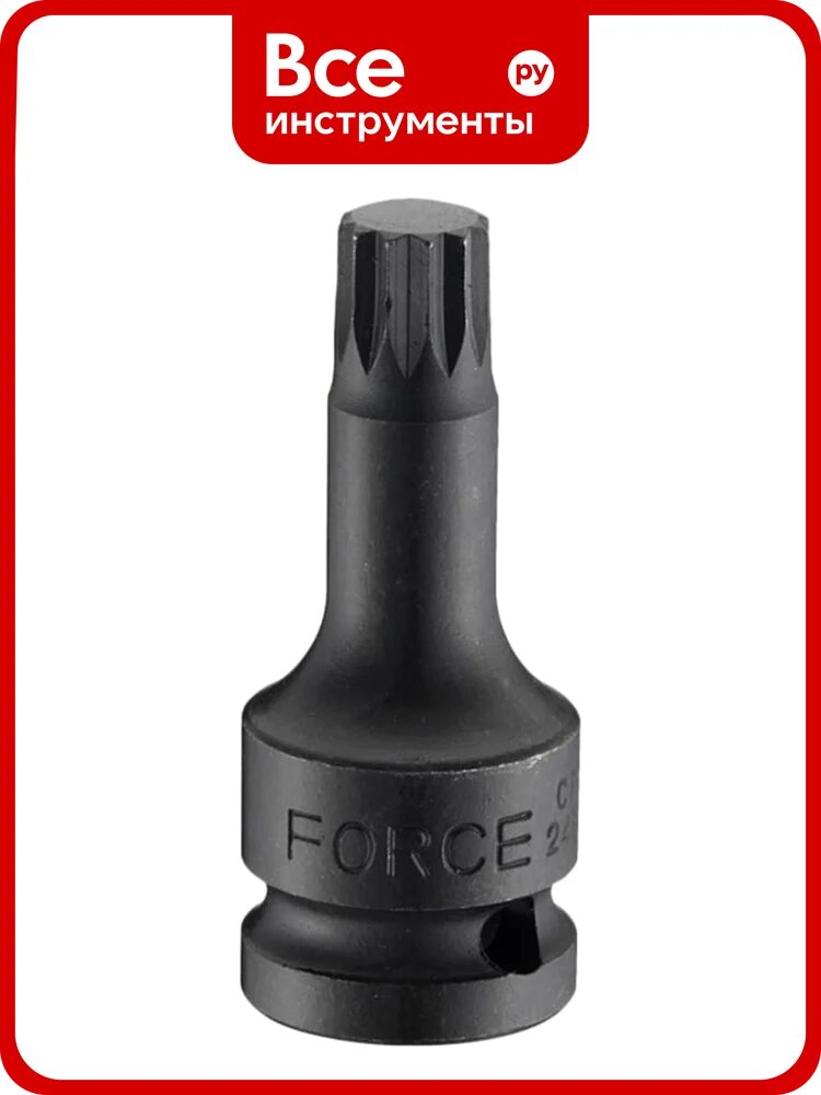 Ударная головка бита Сплайн M10 L= 60 мм FORCE 24806010