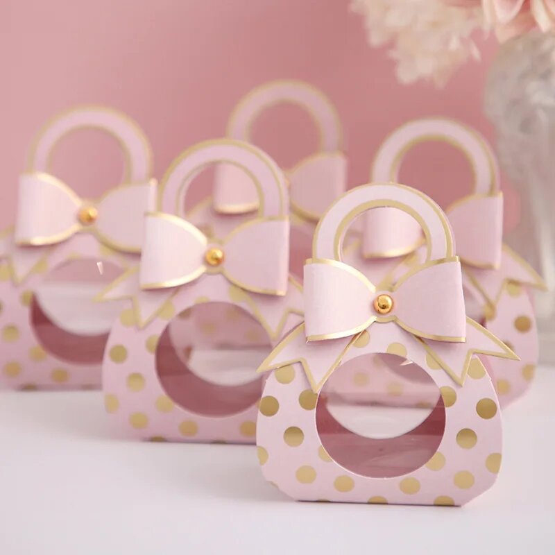 Картонные коробочки для конфет в форме сосок, набор из 5 штук Розовый, Pink