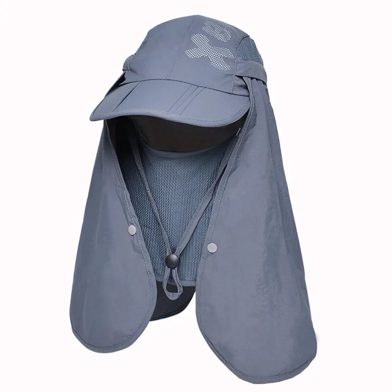 Серый солнцезащитный головной убор Under Armour с защитой шеи