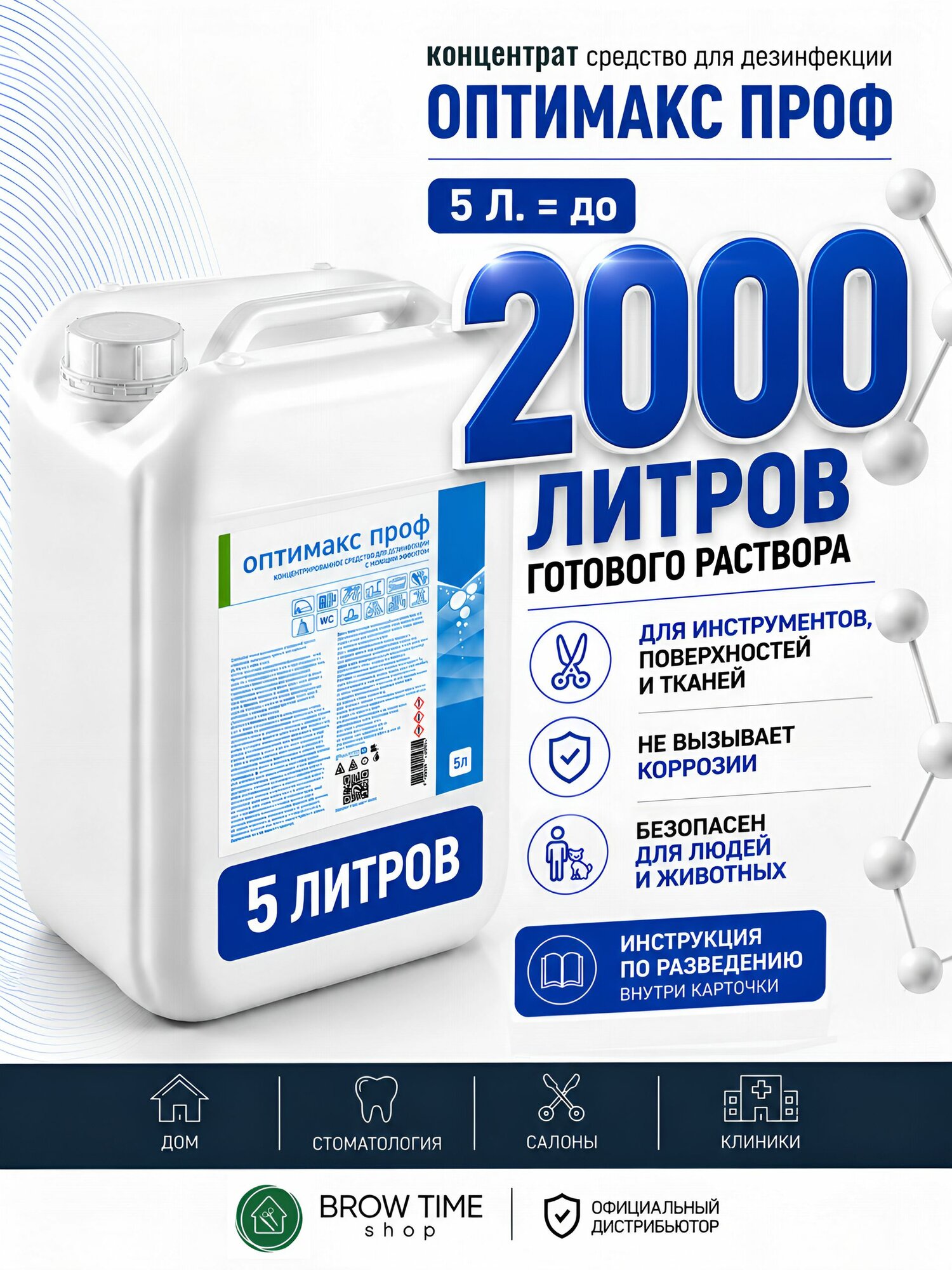 Оптимакс Проф дезинфицирующее средство, 5 л