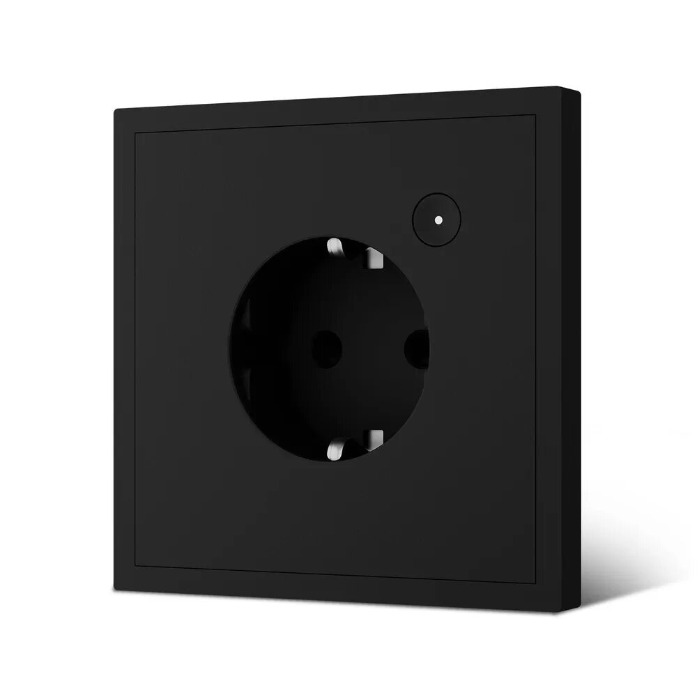 Умная розетка MVAVA Scale, Wi-Fi, 16 А, с Алисой, пластиковая рамка, чёрная