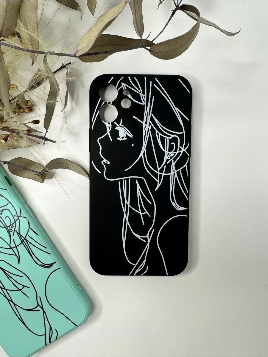 Черный Чехол-Накладка для смартфона Apple iPhone 11 с Аниме Девочкой, материал силикон, защита камеры