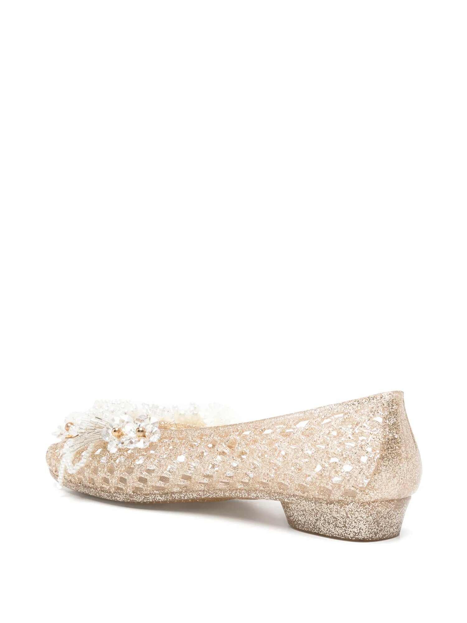 Туфли  Glitter-embellished flat pumps, размер 40, золотистый — фото 1