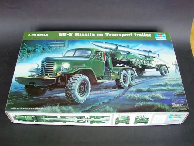 Trumpeter 00205 1/35 HQ-2 Missile Transport Trailer Ракетный транспортный прицеп китайской армейской службы