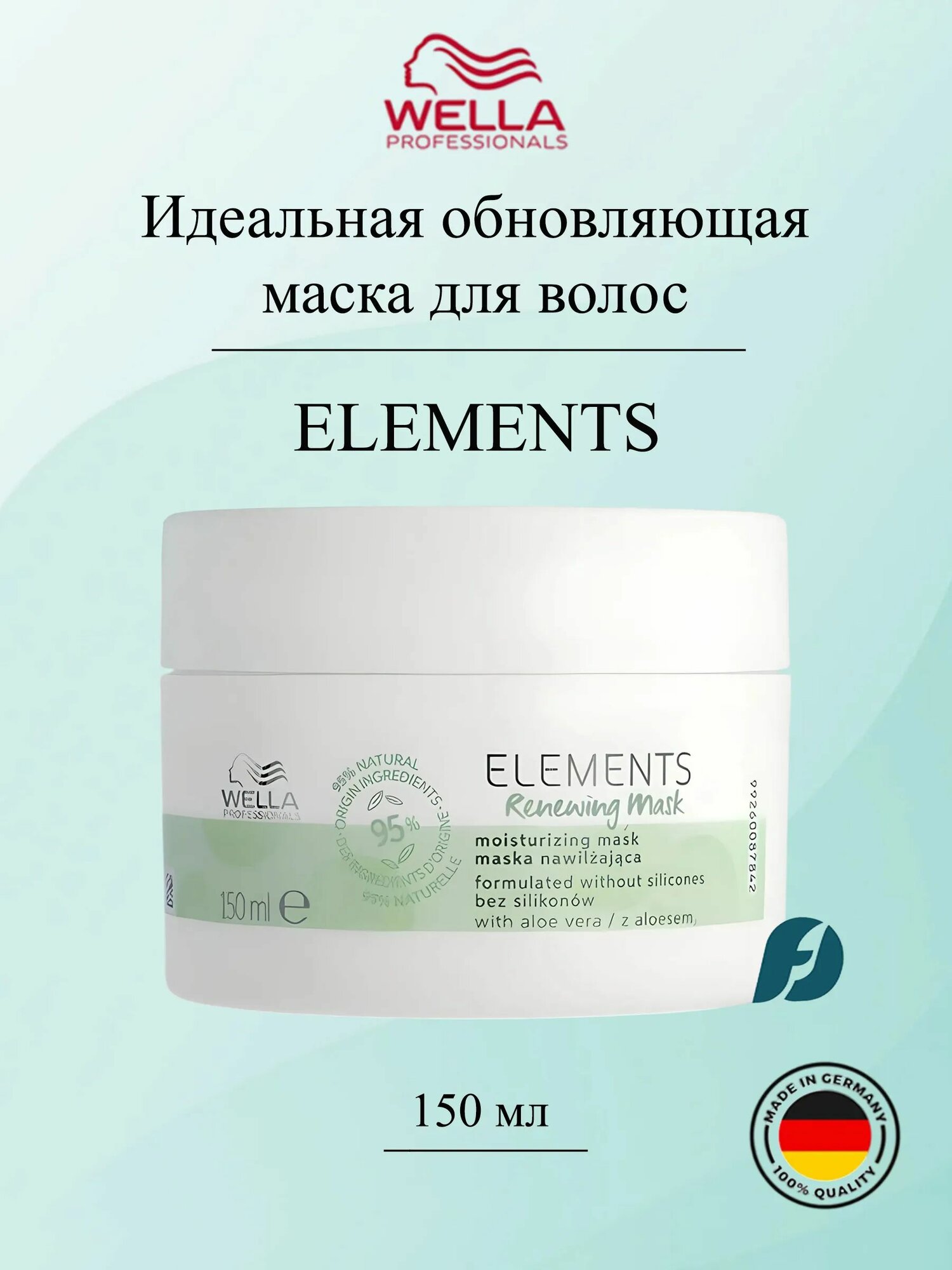 Wella Professionals Elements Обновляющая маска, 150 мл