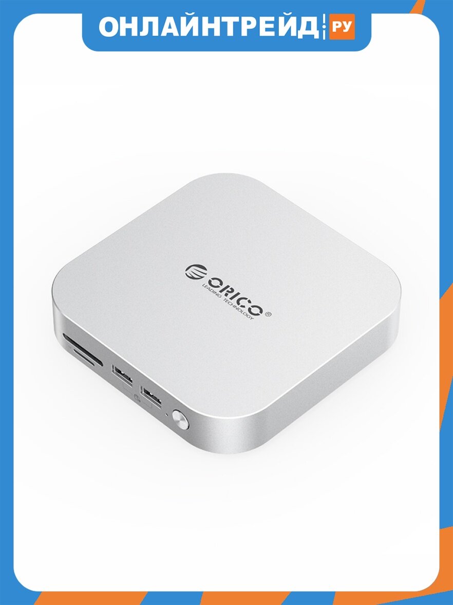 Док-станция 9-в-1 для Mac Mini Orico M49P, серебристый (-M49P-EU-SV-BP)