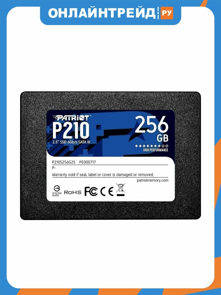 SSD диск Patriot Memory Patriot P210 2.5" 256Гб SATA (P210S256G25)