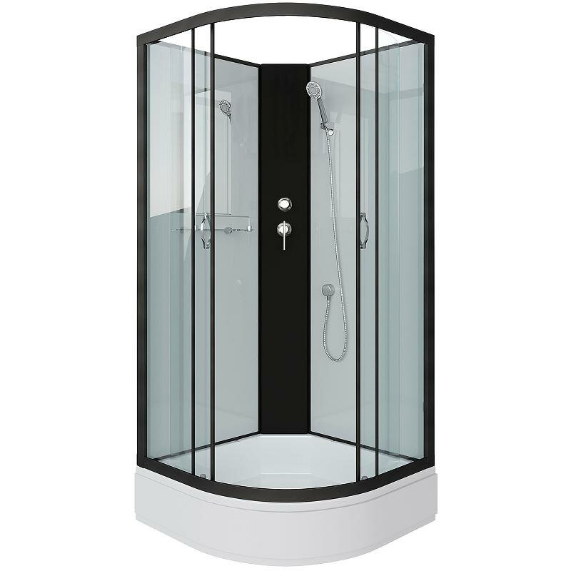 Душевая кабина Niagara Classic 90x90 67011414BK черный профиль, без гидромассажа