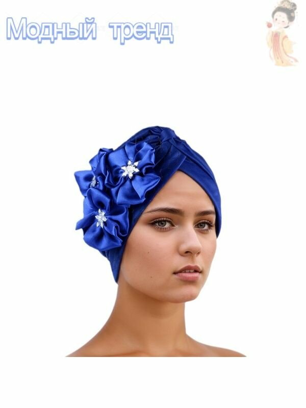 Платок  Весна-лето 2026 для женщин, голубой, бесцветный — фото 1