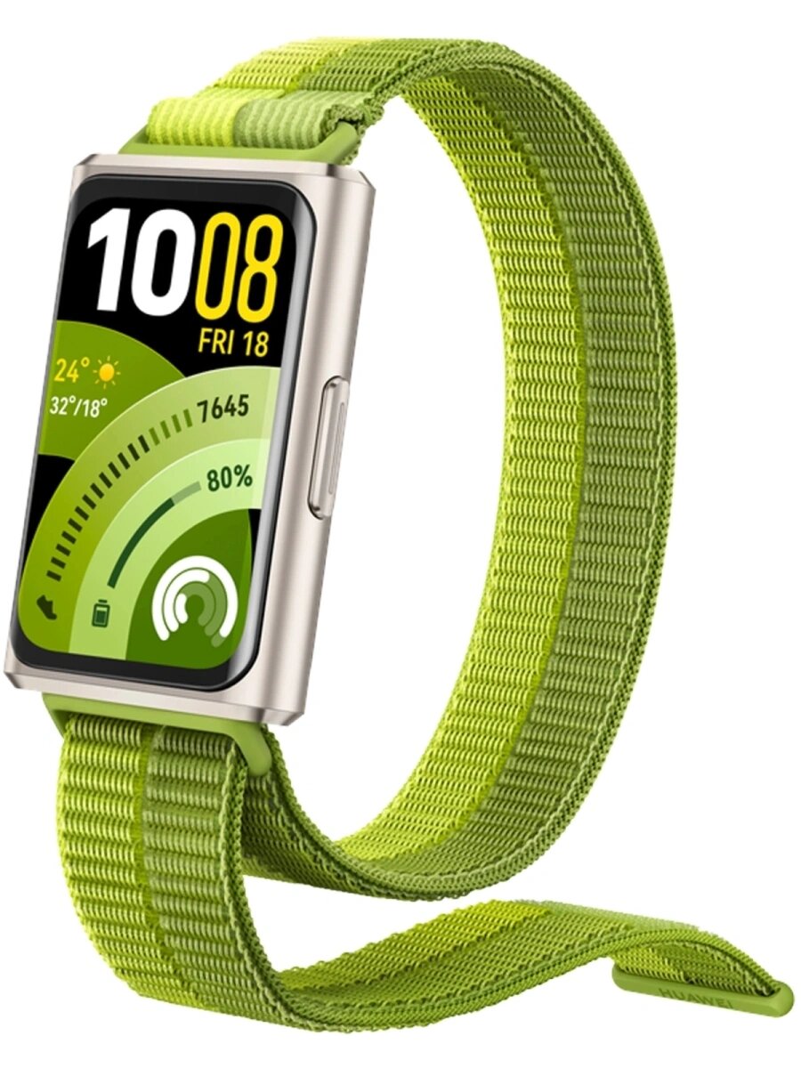 Фитнес-трекер Huawei Band 11 Pro Candy-B49F, 1.62", серебристый, зеленый [55020gut]