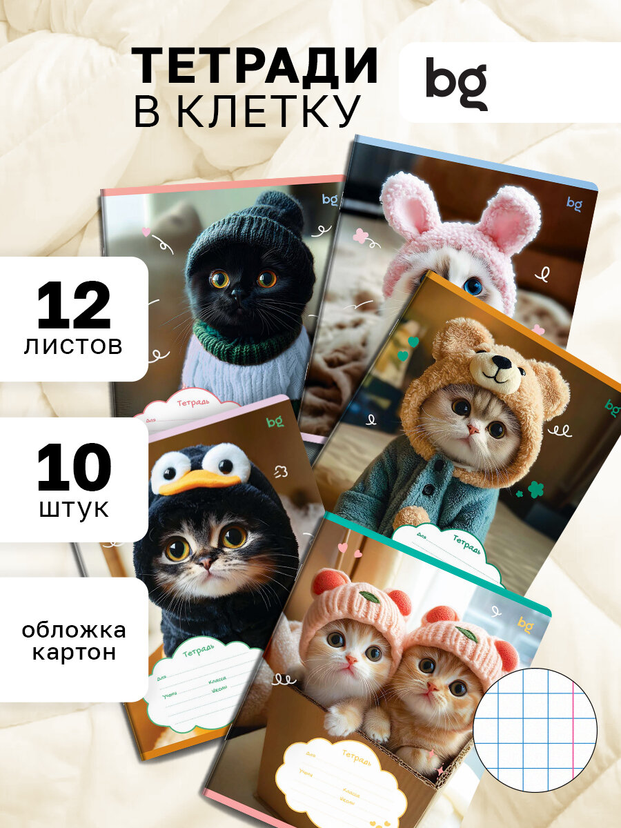 Тетради в клетку 12 листов с рисунком 10 штук тетради в клетку 12 листов тетради с рисунком 10 штук