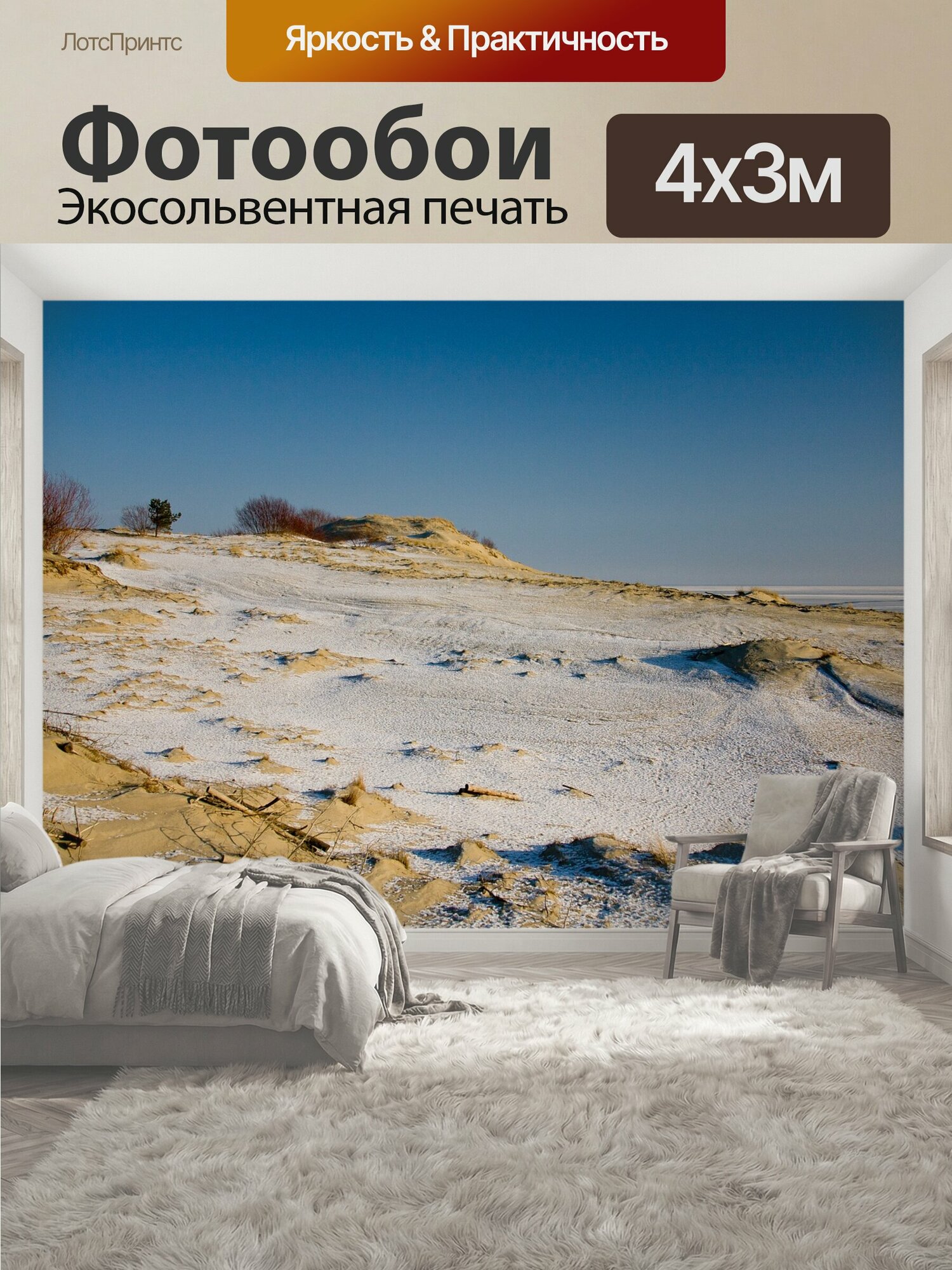 Фотообои "Куршская коса, высота эфа, балтика" 400x300 см. экосольвентная печать