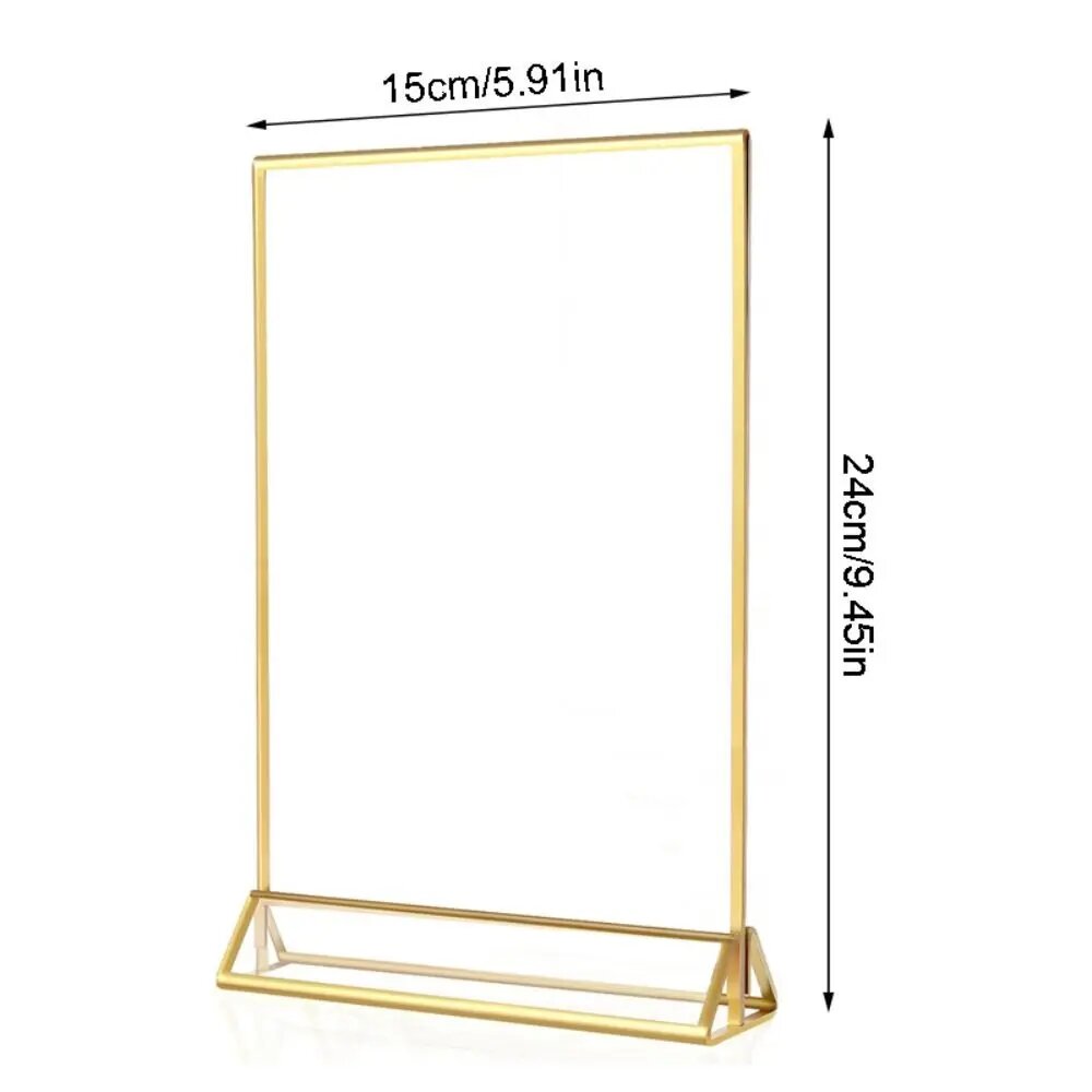 Золотой держатель для вывески, 15x24 см, Цвет: L