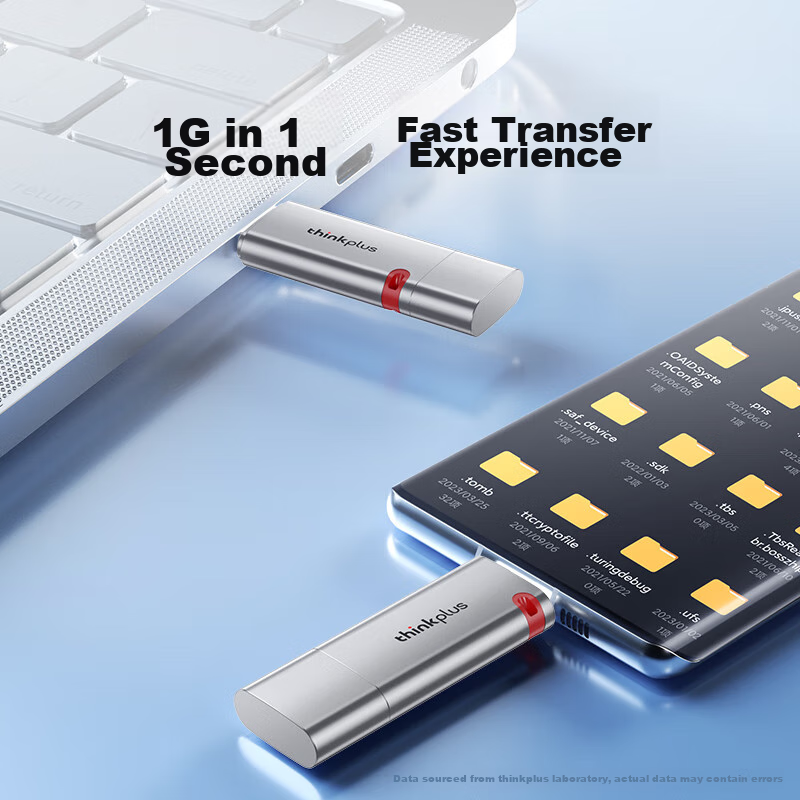 ThinkPlus Lenovo TSU303 256GB SSD USB-флеш-накопитель 500 МБ/с скорость чтения Двойной интерфейс USB3.2 Type-C