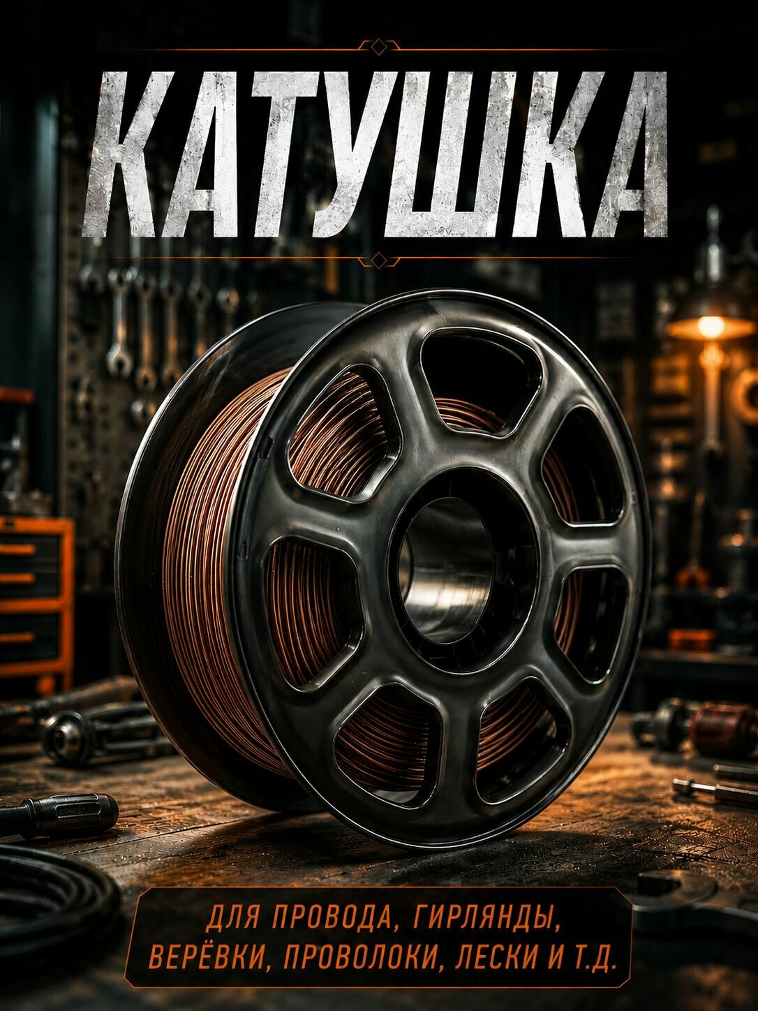 Катушка бобина для провода веревки проволоки 4
