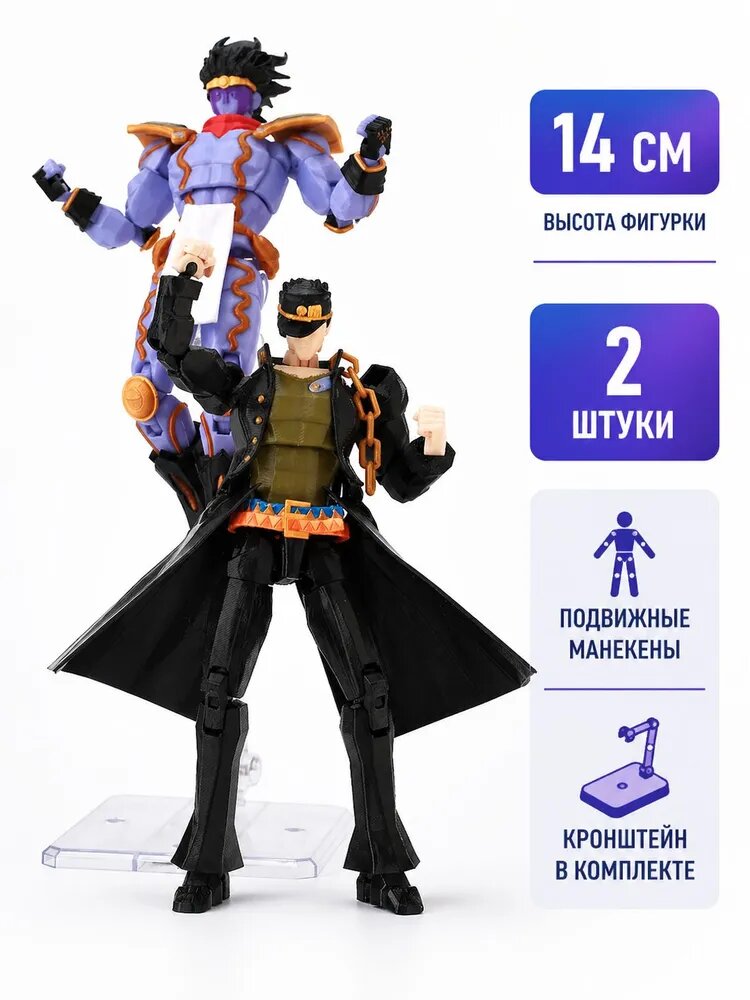 Фигурка Куджо Джотаро из "Невероятные приключения ДжоДжо" Lucky Dummy 13, 3D-печатный подвижный манекен (14 см, 5.5 дюймов)