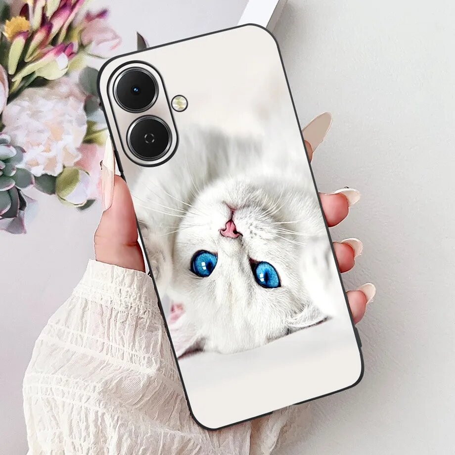 Чехол для Tecno Spark GO 2 GO2 KM4 Dragon Marble Flower Butterfly Koifish, чехол для Белый, TPU-122