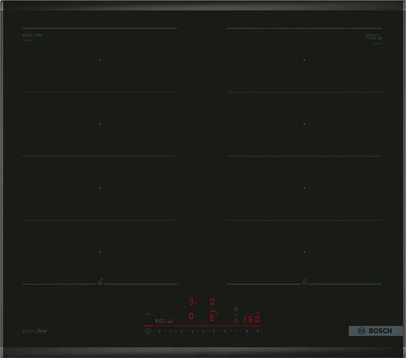 Индукционная варочная панель Bosch PXX695HC1E, конфорок: 4 шт, стеклокерамика, независимая, черный