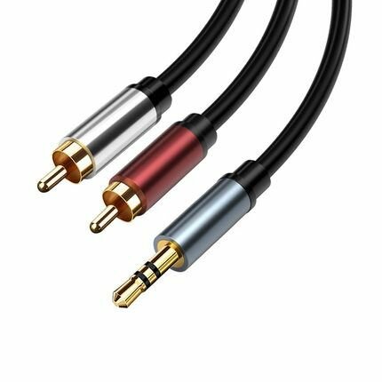 Foix Аудиокабель 3.5 мм/RCA, 2 м, черный