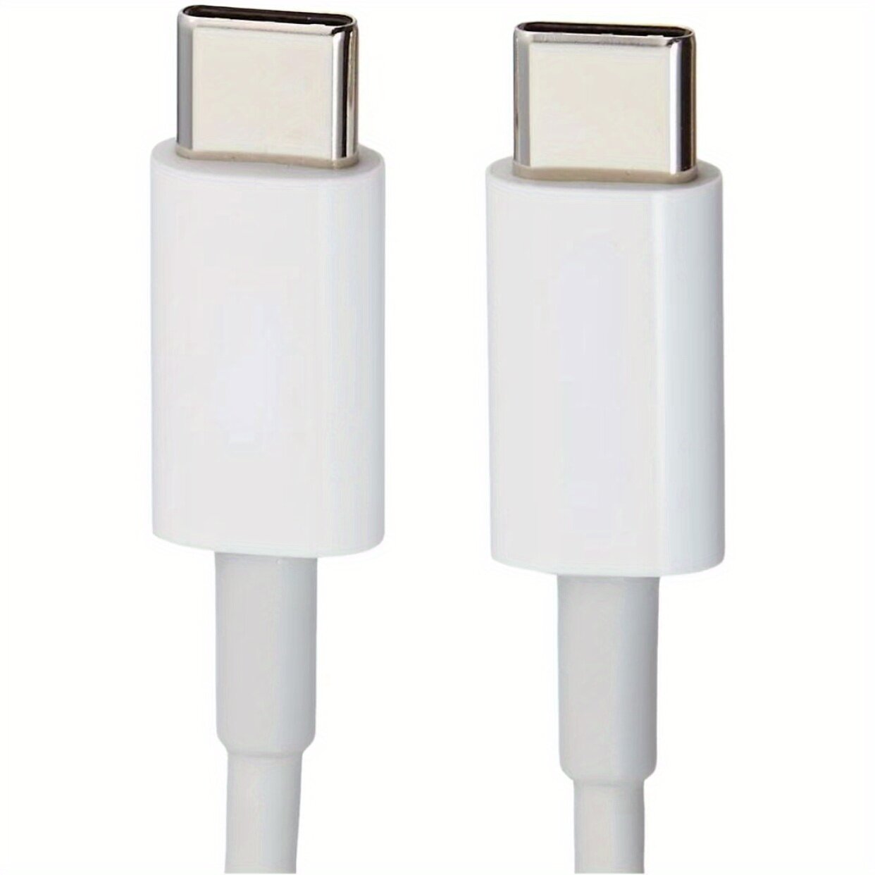 Кабель USB Type-C — Type-C с поддержкой быстрой зарядки PD, белый, 1 м, 2 шт.